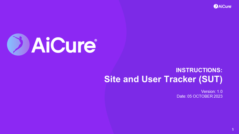 Site and User Tracker (SUT) – AiCure