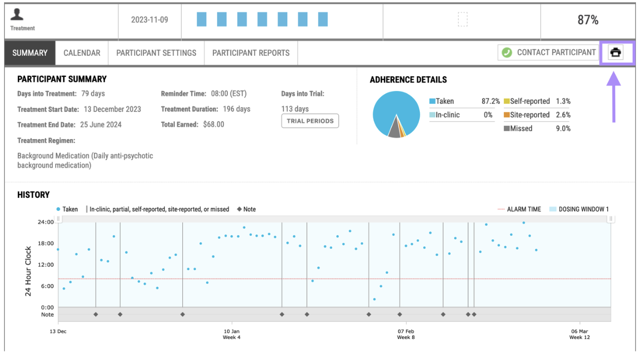 How to Print Reports from the Site Coordinator Dashboard – AiCure