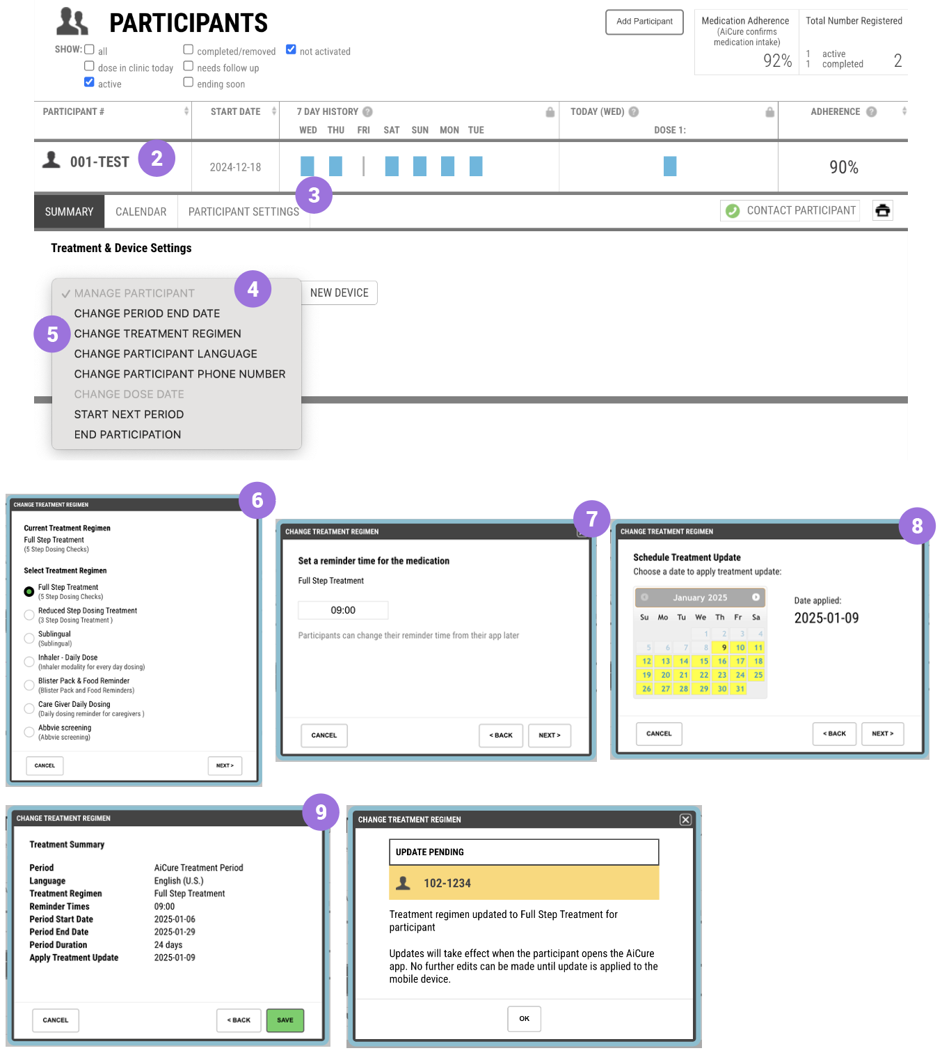 How to Change the Treatment Regimen on the Dashboard – AiCure